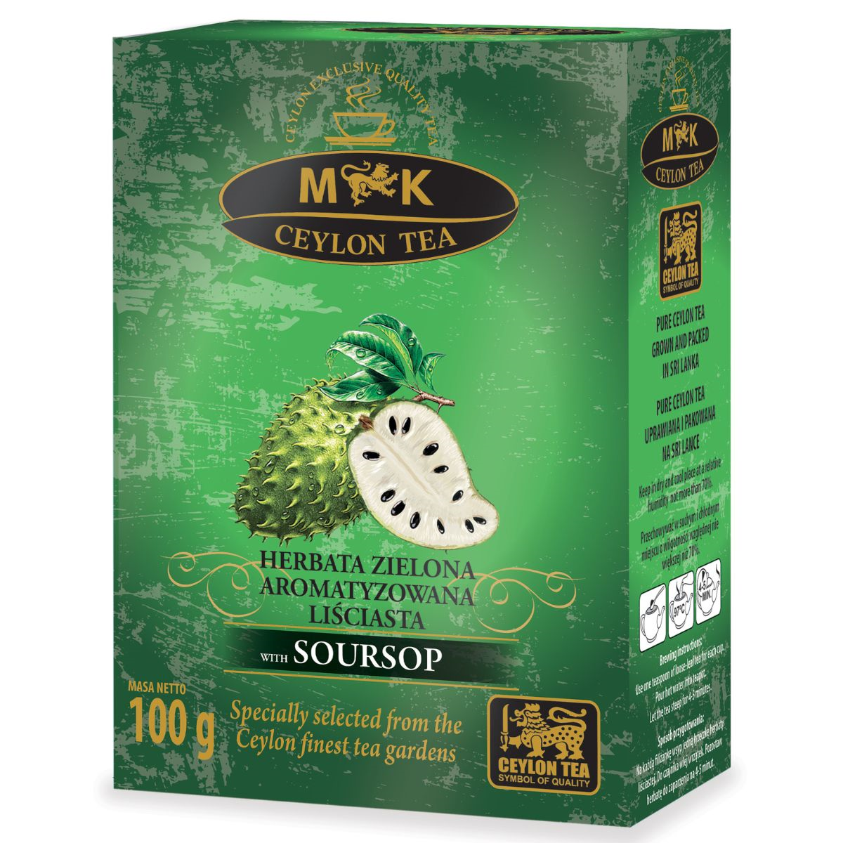 Ceylon Tea Herbata Zielona Liściasta O Smaku Gravioli 100g - MK • 9 zł ...